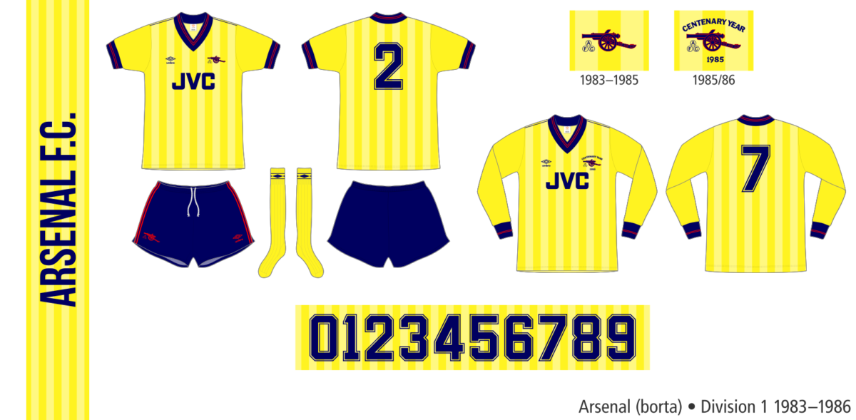 Arsenal 1984–1986 – Fotboll.Färg.Form